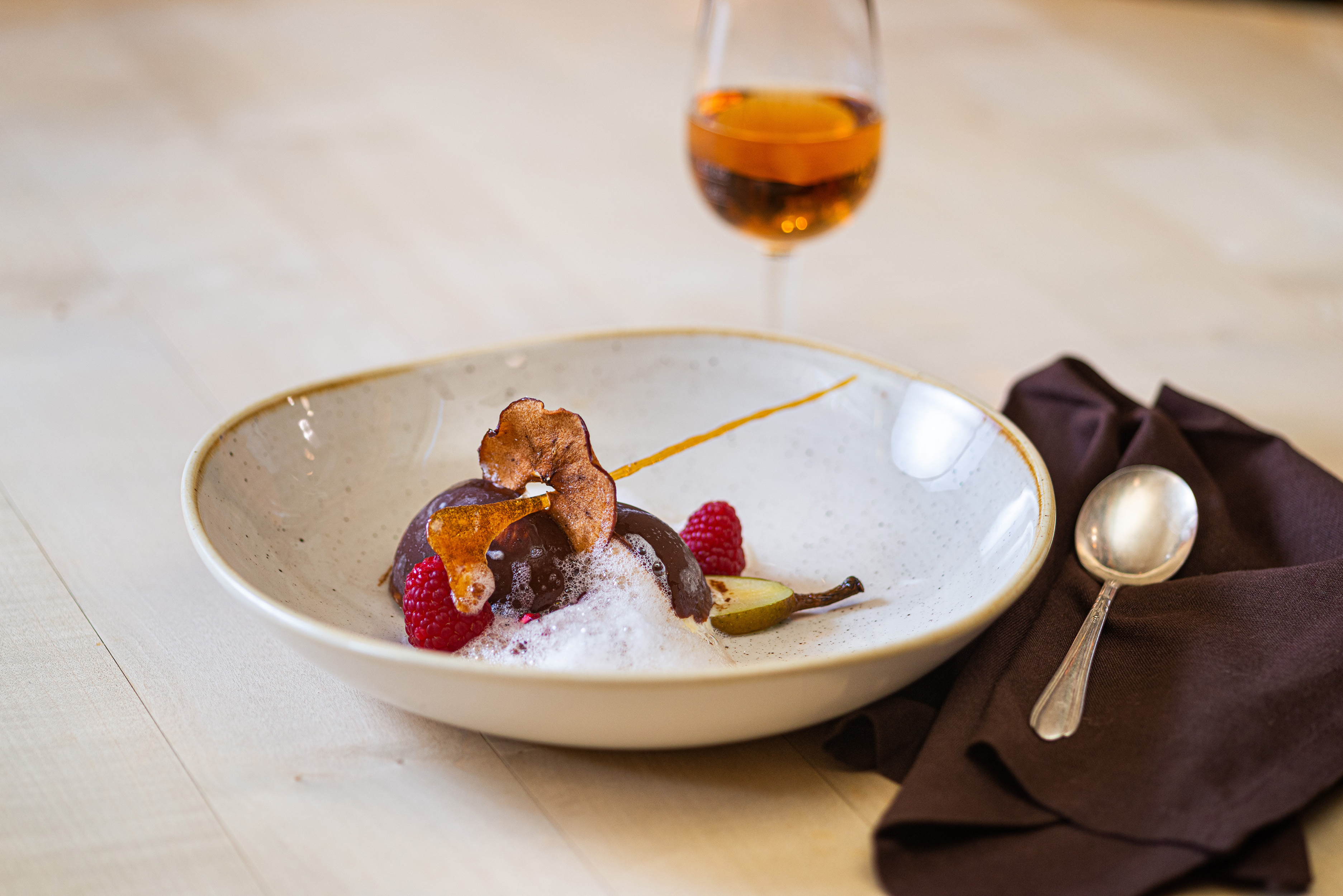 Mostello-Parfait mit Most-Sabayon
